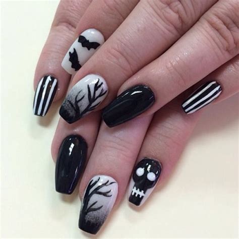 40 Halloween Nail Art Ideas Nenuno Creative Coffin Shape Nails