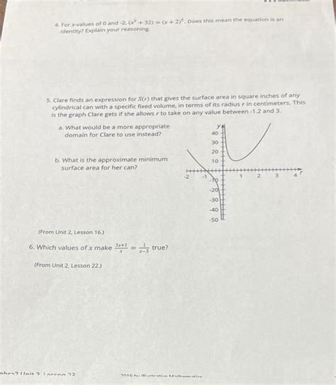 Solved I Mathematics Unit 2 Lesson 23 Cumulative Practice