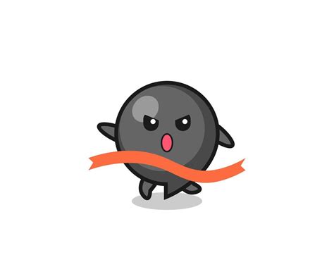 Cute Comma Symbol Illustration Is Reaching The Finish 12046132 Vector