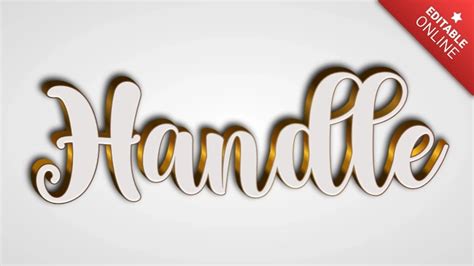 Handle Text Effect Generator