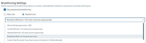 Option Profile Scan Parameters