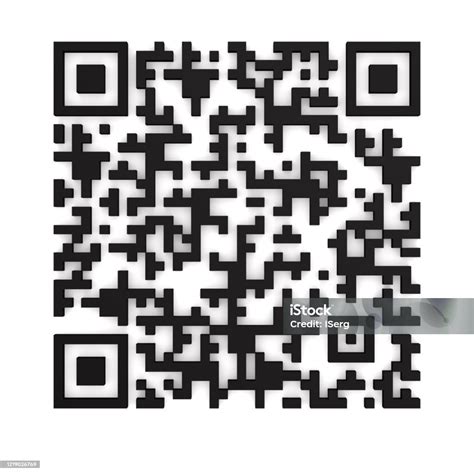흰색 배경의 Qr 코드입니다 격리된 3d 일러스트레이션 3차원 형태에 대한 스톡 사진 및 기타 이미지 3차원 형태 Qr코드