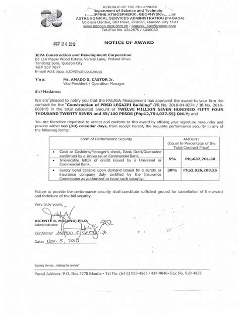 Br Noa Ntpandcontract Jepa Construction Construction Of Prsd