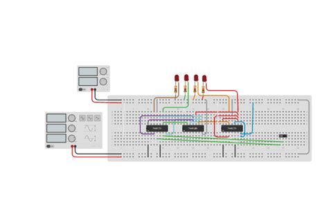 Circuit Design Counter To Count 4 Or 8 States Mod 4 And Mod 10 Tinkercad