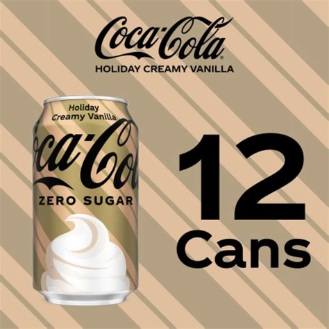 Coca Cola Zero Sugar Holiday Creamy Vanilla Fridge Pack Cans 12 Fl Oz