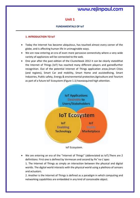 elements of the internet of things iot ppt