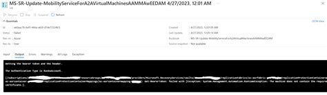 Azurerm Site Recovery Protection Container Mapping Automatic Update Auto Update Settings Is Un