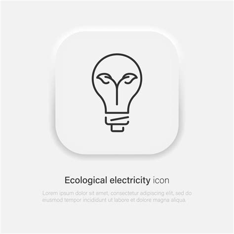 Premium Vector Ecological Electricity Icon A Light Bulb With A Plant