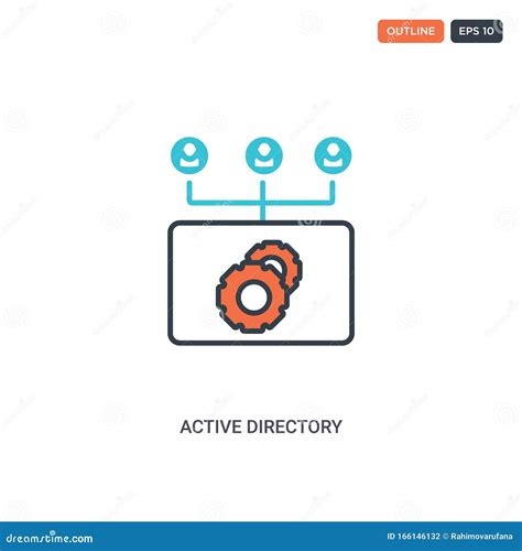 Active Directory Outline Icon Simple Linear Element Illustration Isolated Line Active