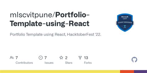 GitHub Mlscvitpune Portfolio Template Using React Portfolio Template Using React