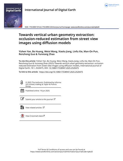 Pdf Towards Vertical Urban Geometry Extraction Occlusion Reduced Estimation From Street View