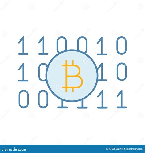 Binary Code Color Icon Stock Vector Illustration Of Electronic 175555627