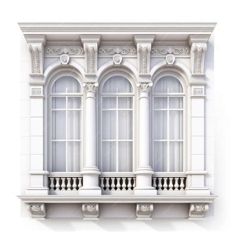 Premium Photo Neoclassical European Decorative Windows 3d Rendering