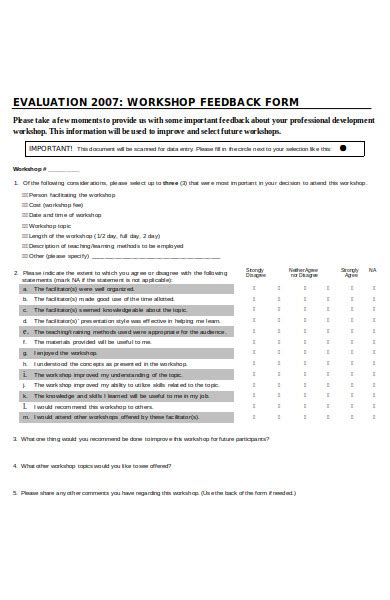 FREE 52 Evaluation Forms In PDF MS Word Excel