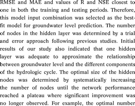 the ann model with combination 3 as input and h tþ1 as output shows download scientific