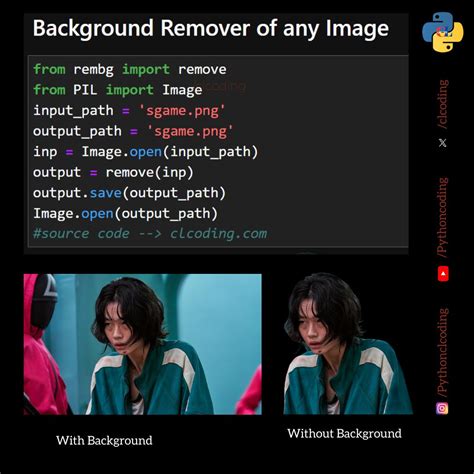 Python Coding On Linkedin Background Remover Of Any Image Using Python