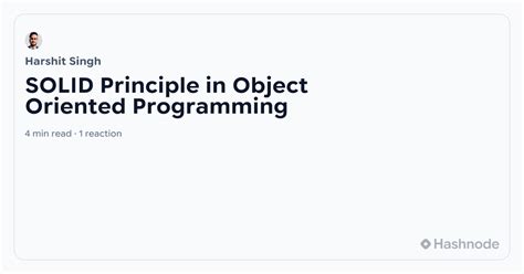 Solid Principle In Object Oriented Programming