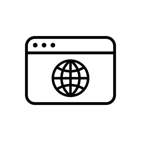website browser web browser domain webpage icon in line style design