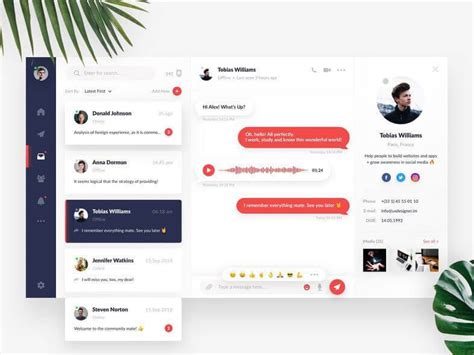 Direct Messaging Ui Kit Free On Behance