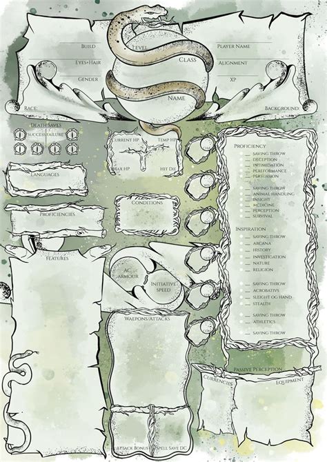 Pin By Merlina Katkat On Writing Journaling Dnd Character Sheet