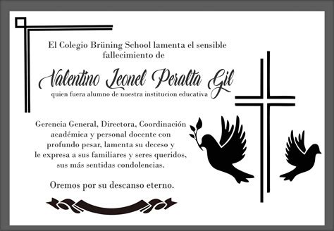 Bruning School Condolencias 🕊️🙏 El Colegio Brüning Facebook