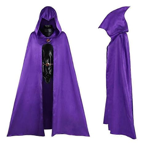 Anime Teen Titans Raven Cosplay Costume Superhero Cloak Jumpsuits Zentai Halloween Tight Clothes