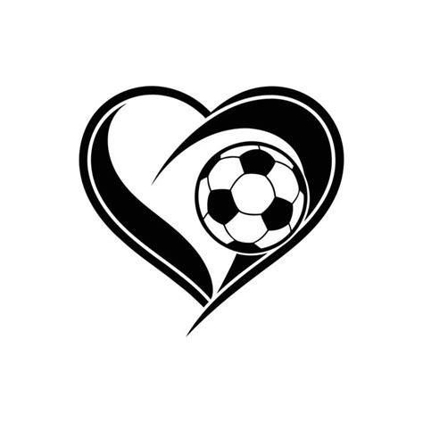 Soccer Ball Heart Vector Art Icons And Graphics For Free Download