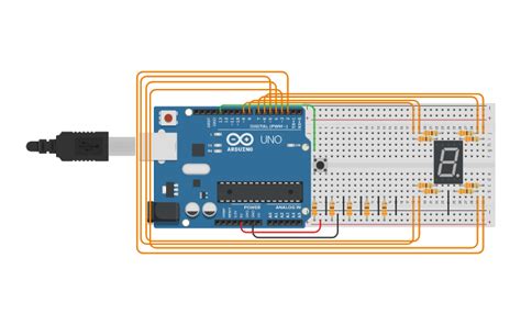 Circuit Design Display De 7 Seg Tinkercad