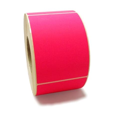 Plain Fluro Pink Labels 150mm X 100mm 6600 Roll Pallethub