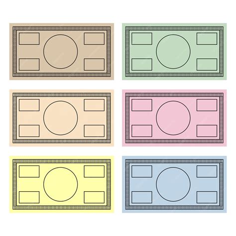 Monopoly Money Templates For Game And Educational Use Premium Vector