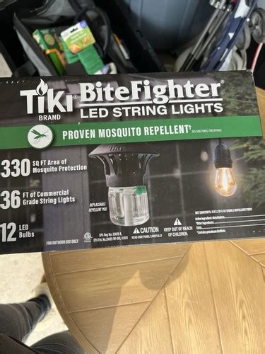 Tiki Bitefighter Outdoor Led Weatherproof Mosquito Repellent String Lights 36 Ebay