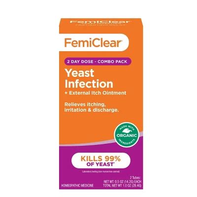 Femiclear Natural And Organic 2 Day Yeast Infection Ointment Includes