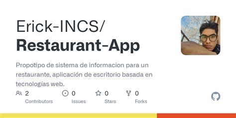 Github Erick Incsrestaurant App Propotipo De Sistema De Informacion Para Un Restaurante