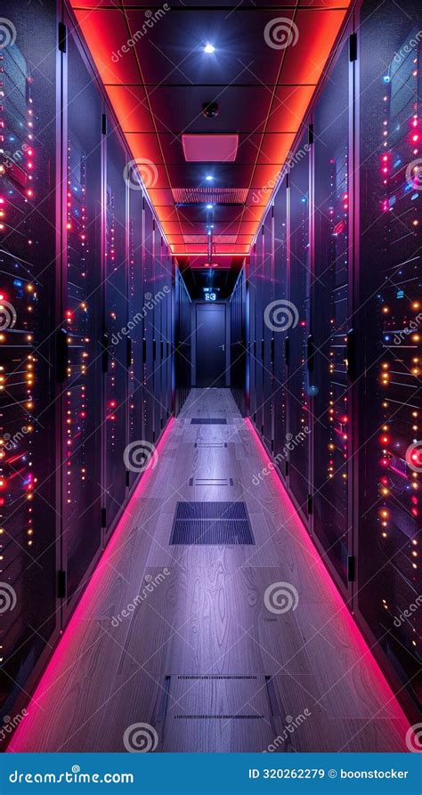 Server Room Data Center Connectivity And It Evolution Stock Illustration Illustration Of