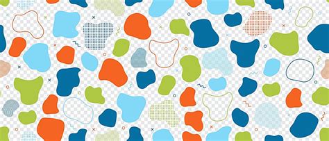 Colorful Fluid Shapes Seamless Pattern Vector Illustration Banner