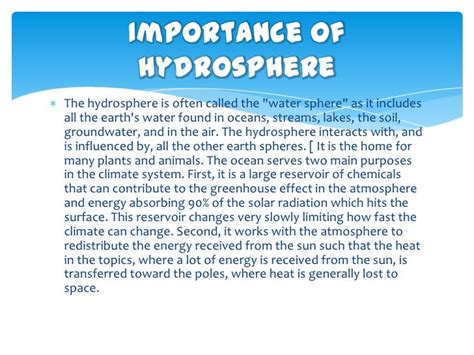 Earth S Hydrosphere