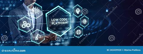 Low Code Software Development Platform Technology Concept Stock Photo Image Of Pressing