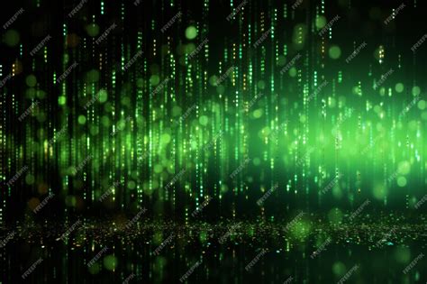 Premium Photo Abstract Green Binary Code Background With Number Codes For Technology Concept