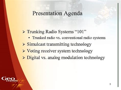Trunking 101 Radio Technology Presentation July 13 2007