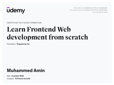 Muhammed Amin On Linkedin Udemy Course Completion Certificate