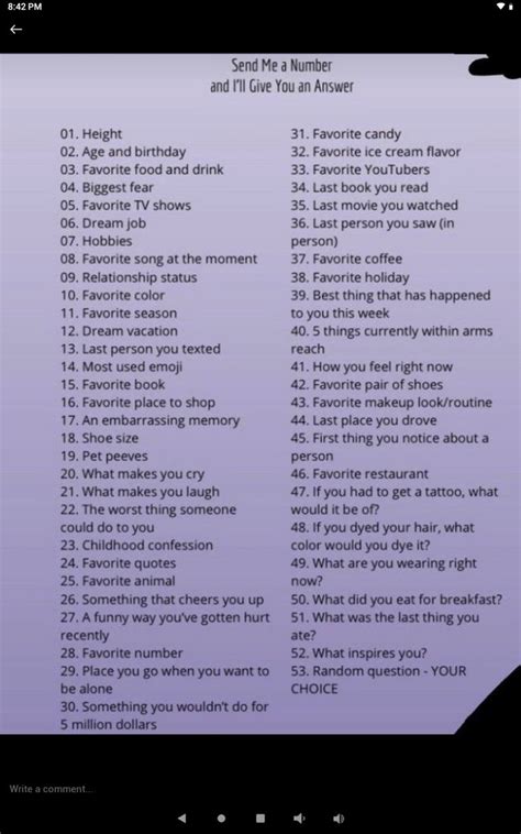 Pick A Number For Relationship Status