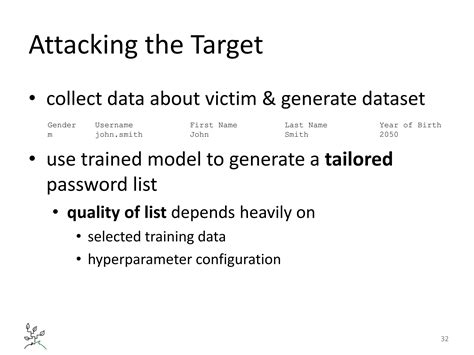 Tailored Machine Learning Driven Password Guessing Attacks And Mitigation Ppt