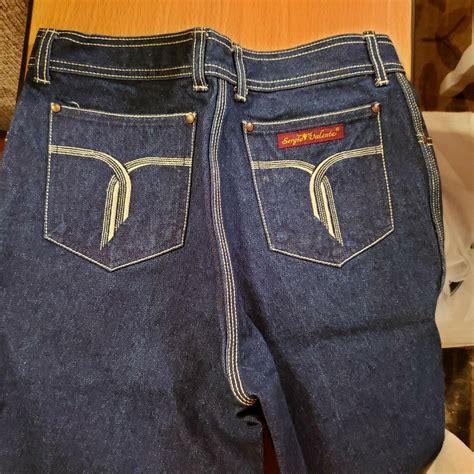 Vintage Sergio Valente Indigo Denim Mens Jeans Size 33w 36i 100 Cotton