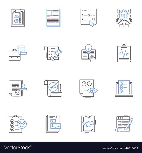 Compliance Line Icons Collection Regulations Vector Image