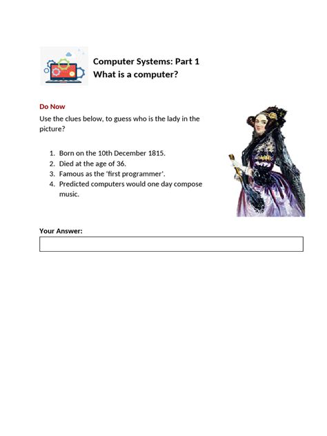 Computer Systems I Lesson 1 Pdf