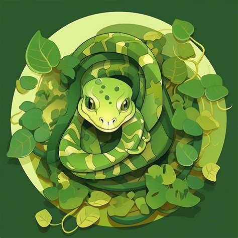 Premium Ai Image Frame Of Green Tree Python Hatchling Sculpt A Frame