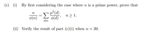 Solved I By First Considering The Case Where N Is A Prime
