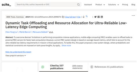 [citation Report] Dynamic Task Offloading And Resource Allocation For