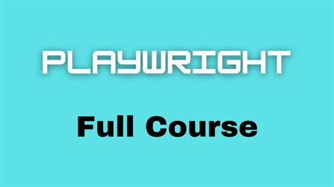 Playwright Masterclass Playwright Test Youtube