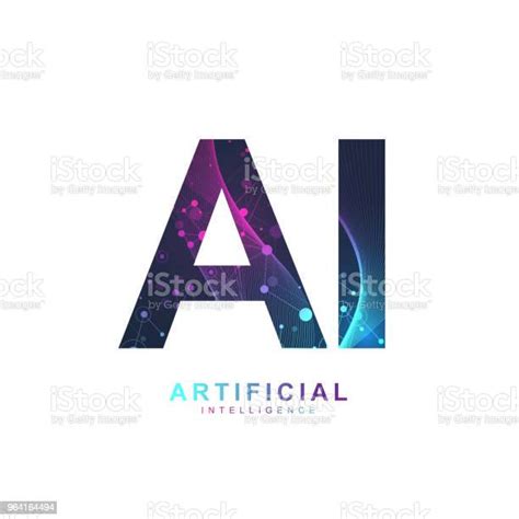 인공 지능 로고입니다 인공 지능과 기계 학습 개념 벡터 기호 Ai입니다 신경 네트워크와 다른 현대 기술 개념 기술 공상 과학 개념 가상현실에 대한 스톡 벡터 아트 및 기타